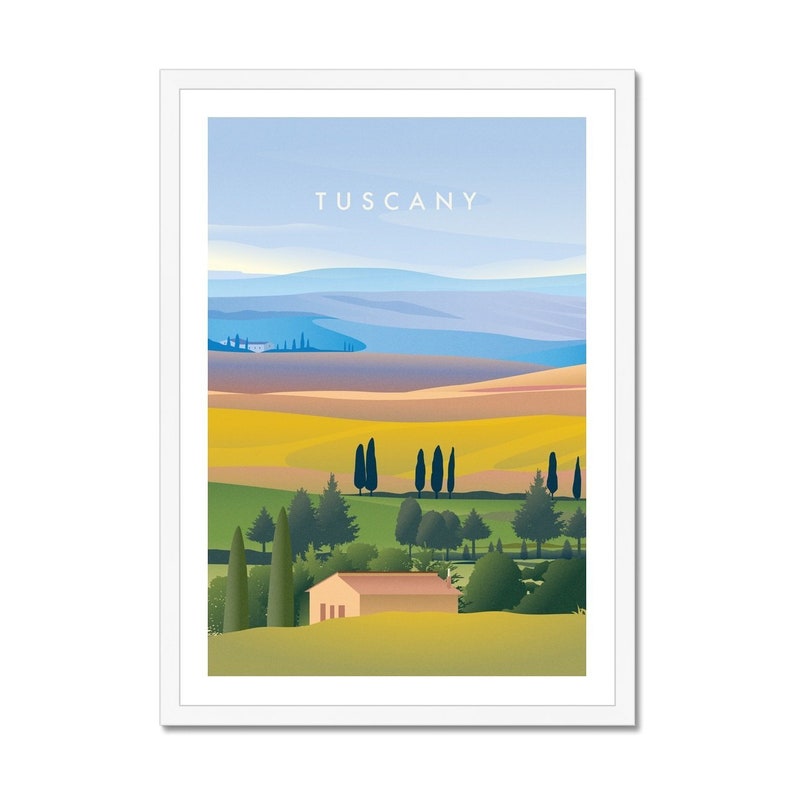 Tuscan Wall Decor Tuscany Print Italian Travel Poster | Etsy