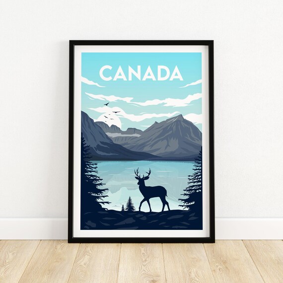 Canada Poster Wall Art Print Wall Art Travel Poster - Etsy