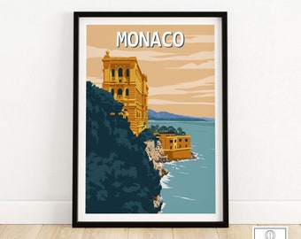 Framed Monaco Poster - Etsy