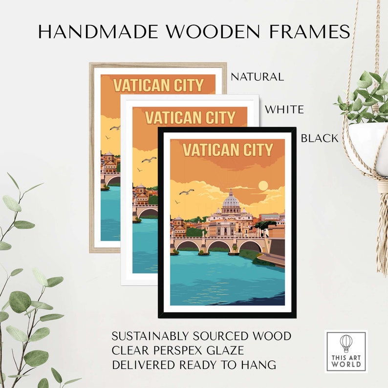 Vatican Print | Wall Art Poster | Vatican City | Rome Italy Home Decor ...