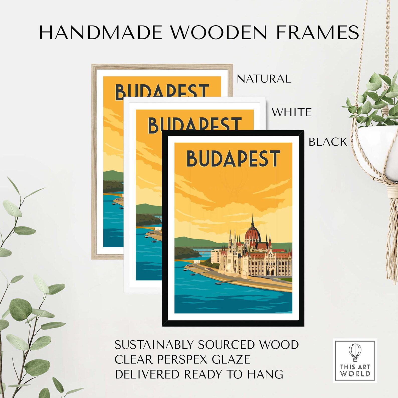 Budapest Print | Hungary Travel Poster | Budapest City Wall Art ...
