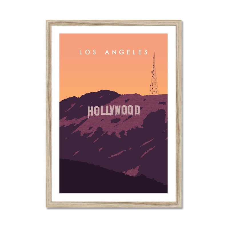 Hollywood Sign Poster Print of Hollywood Los Angeles - Etsy