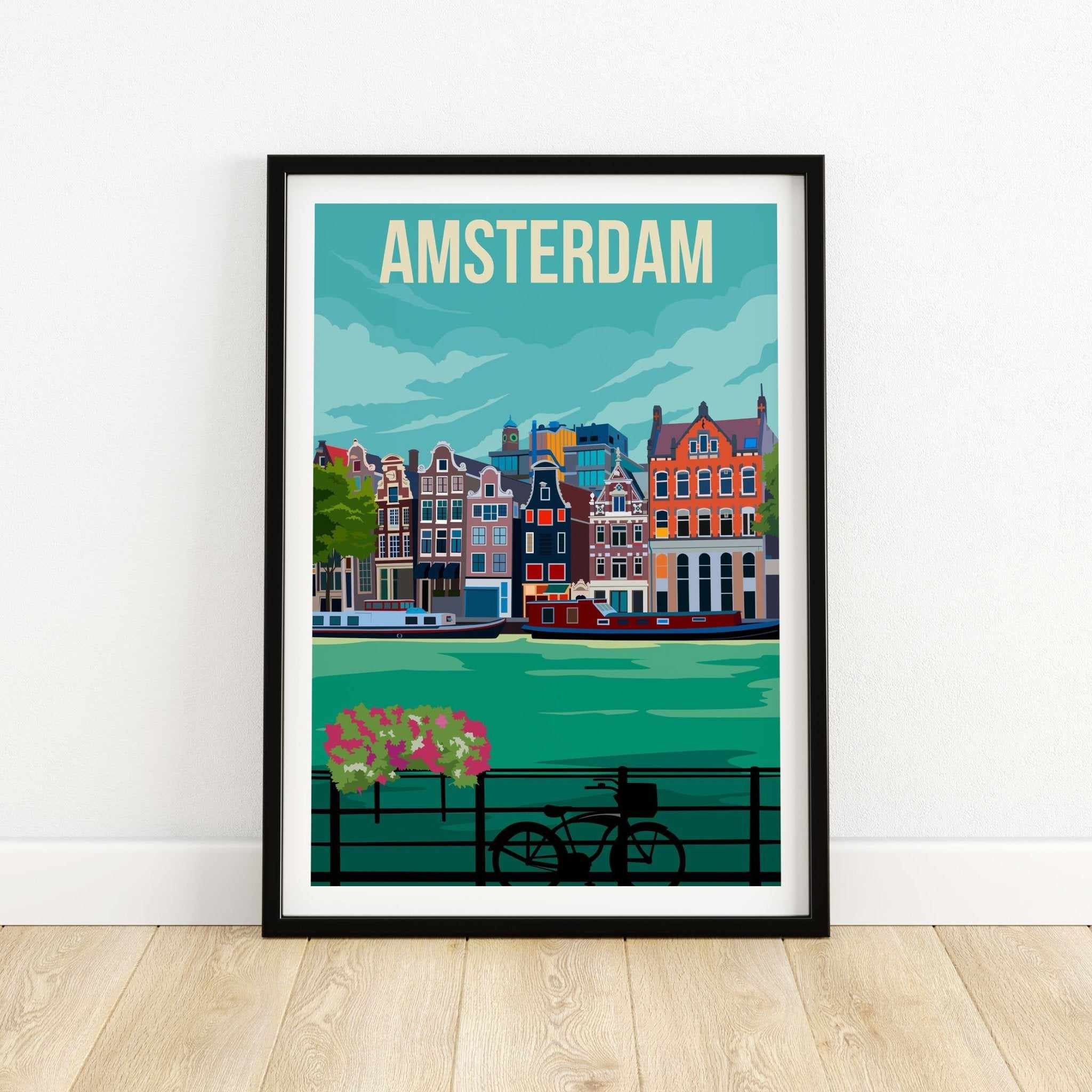 Amsterdam Wall Art City Travel Amsterdam Print City Coordinates ...