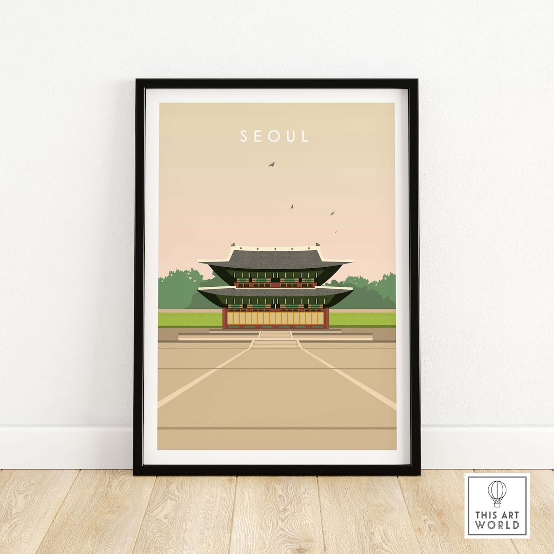 Seoul Poster Print South Korea | Seoul City Home Decor Gift Idea ...