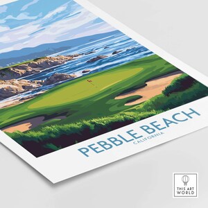 Pebble Beach Golf Poster - California Championship Golf Course Wall Art ...