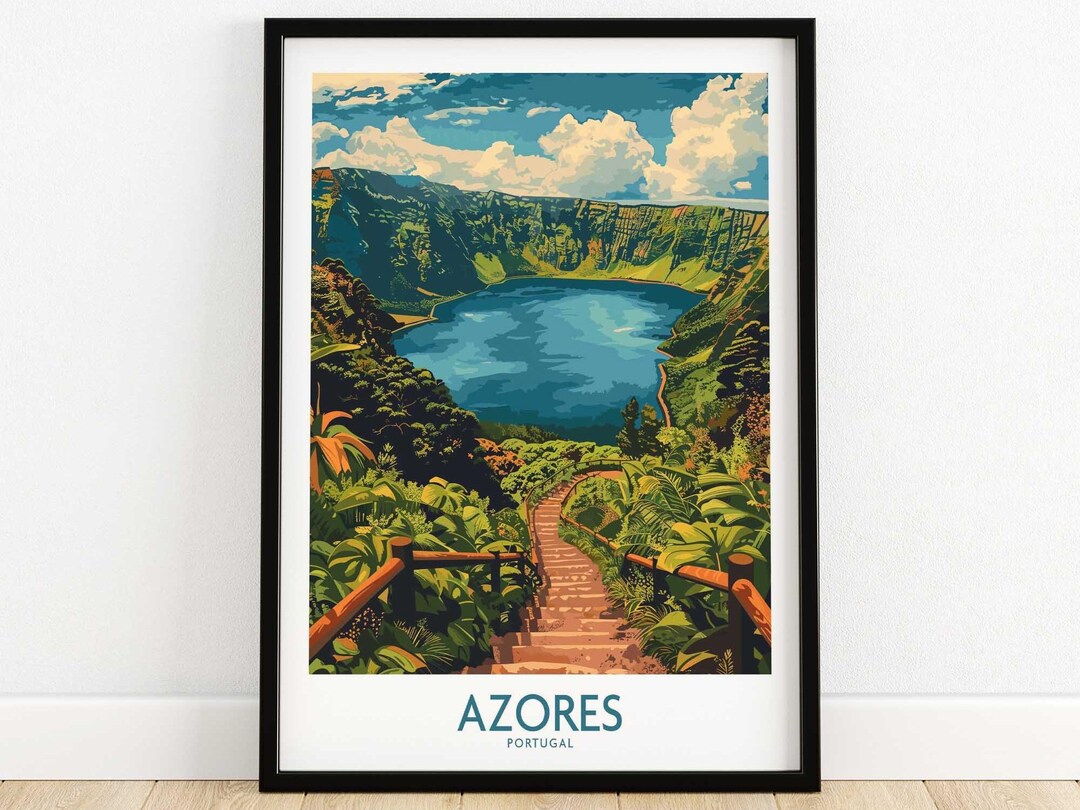 Azores Wall Art Wall Art Print Travel Poster Home Decor Artwork Poster ...