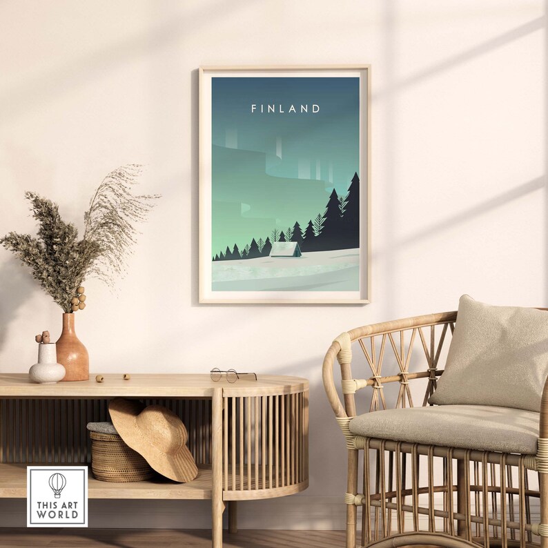 Finland Print Poster Lapland Wall Art Finland Travel - Etsy