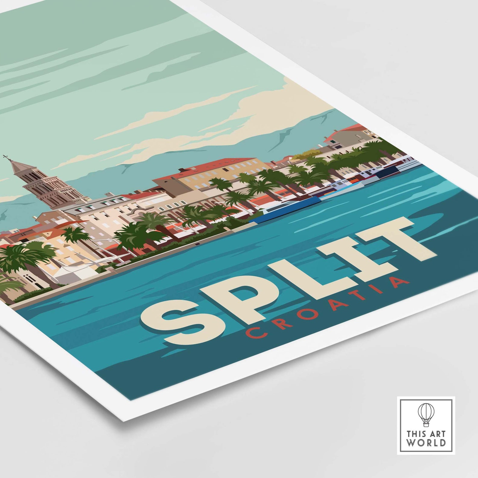 Split Print | Croatia Travel Poster | Split Wall Art Decor | Croatian ...
