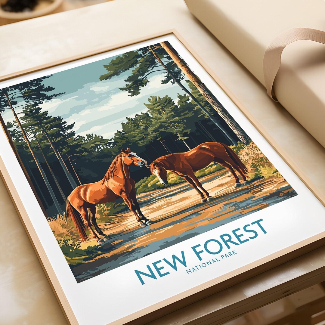 New Forest Poster National Park Wall Art Print Travel Poster Home Decor ...