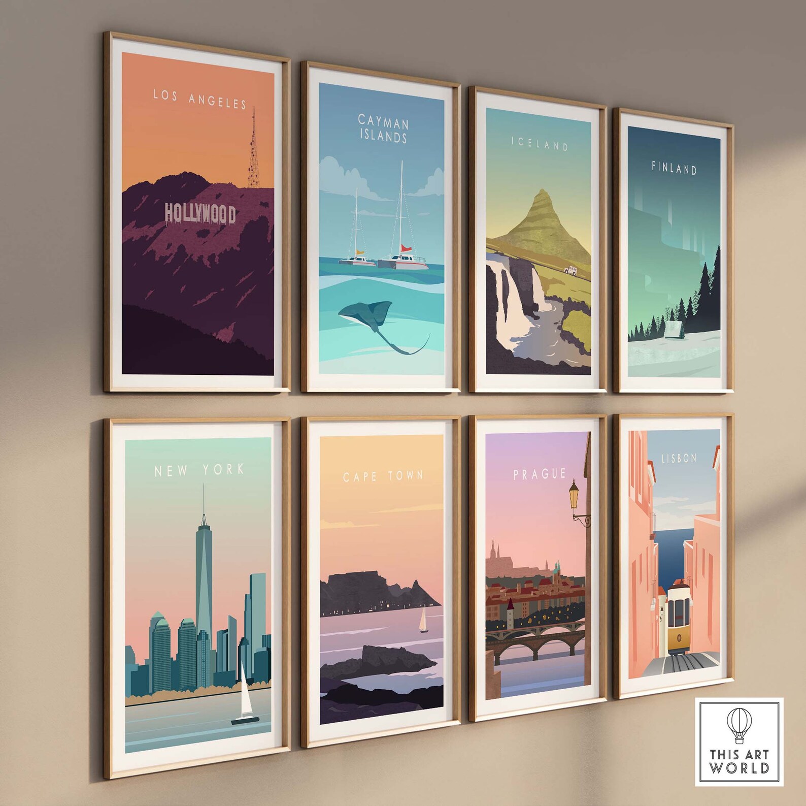 Hollywood Sign Poster Print of Hollywood Los Angeles - Etsy