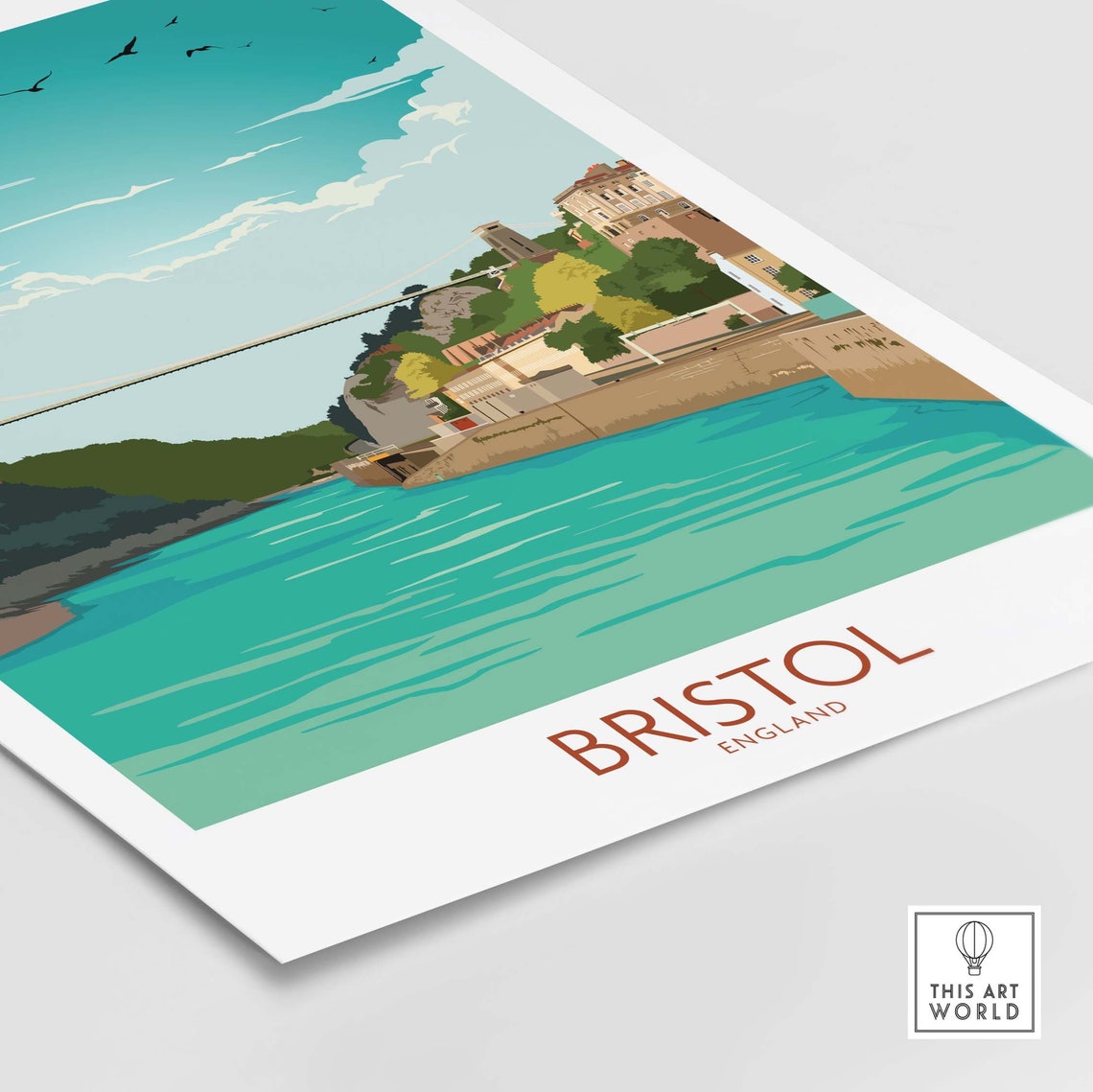 Bristol Poster | Bristol Print | Bristol Wall Art | Bristol Bridge ...