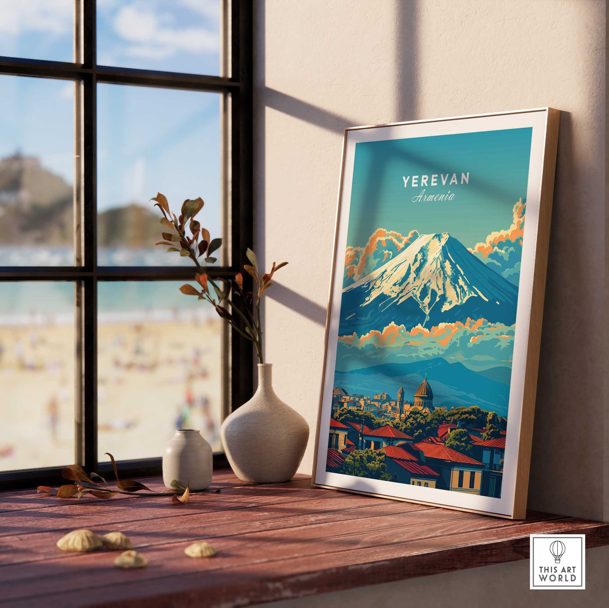 Yerevan Travel Poster Armenia Wall Art Print Travel Poster Home Decor ...
