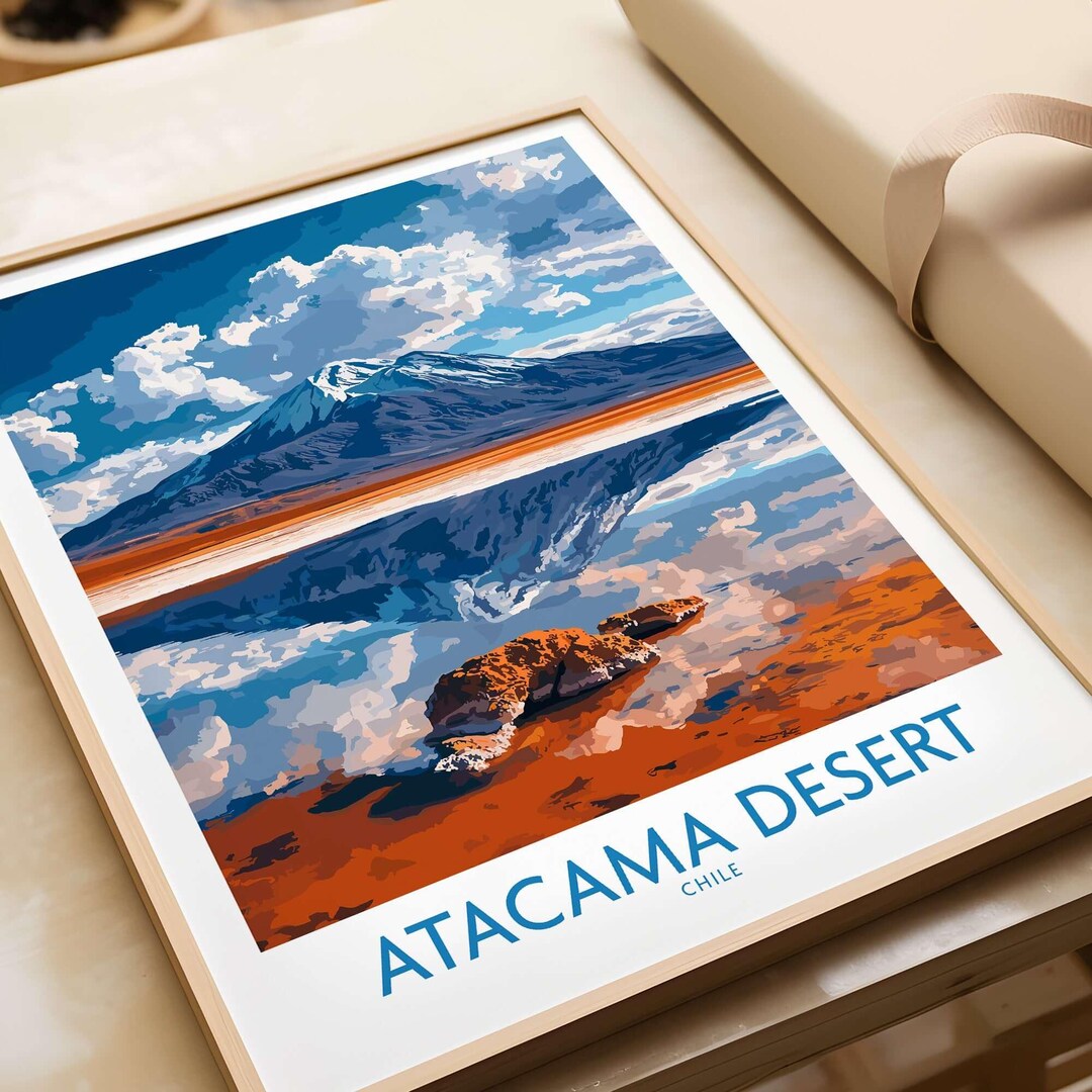 Atacama Desert Wall Art Print Chile Office Wall Art Home Decor Chile ...