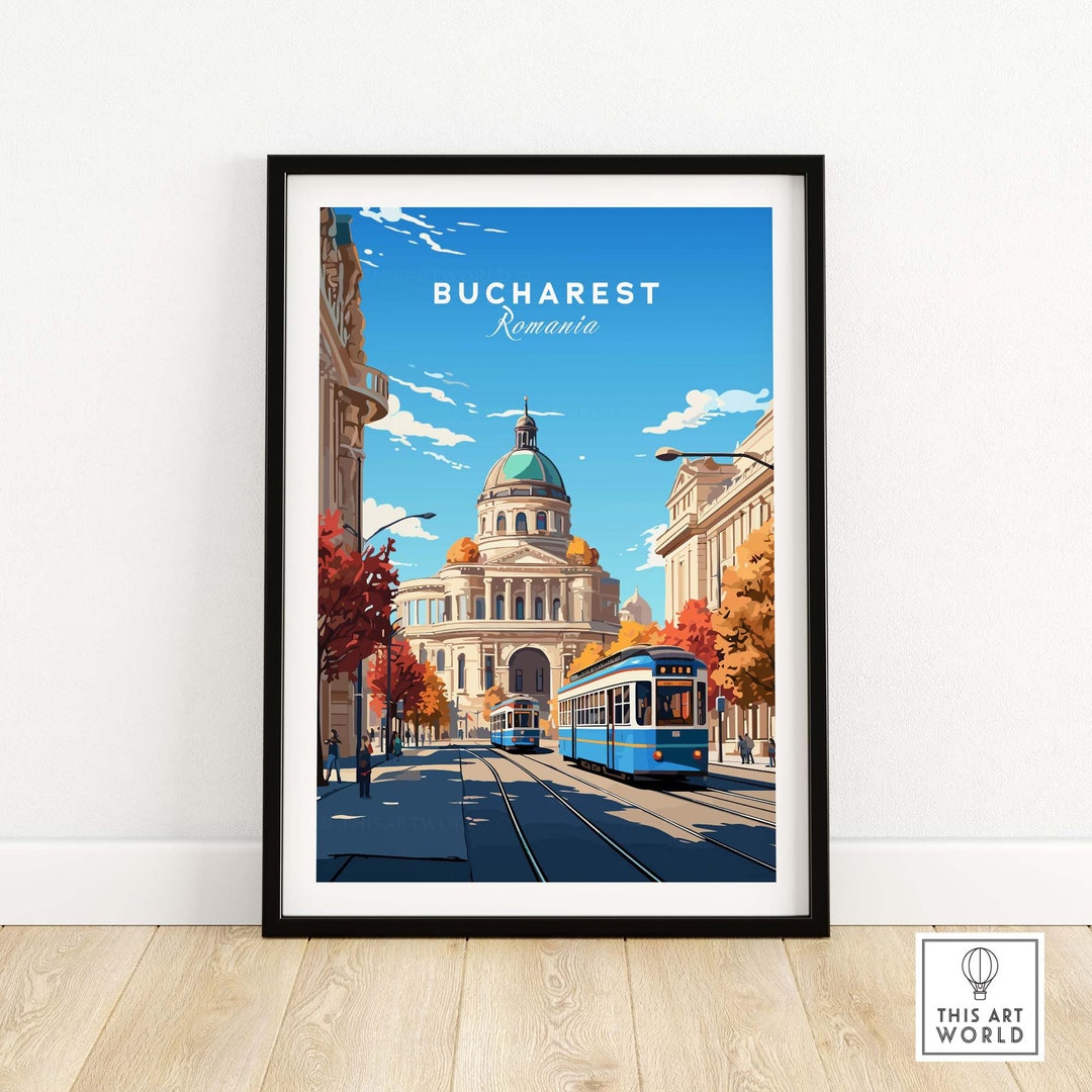 Bucharest Poster Romania Travel Poster Birthday Present - Etsy
