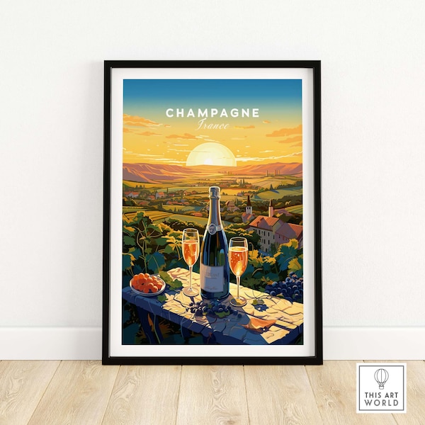 Champagne Poster - Etsy