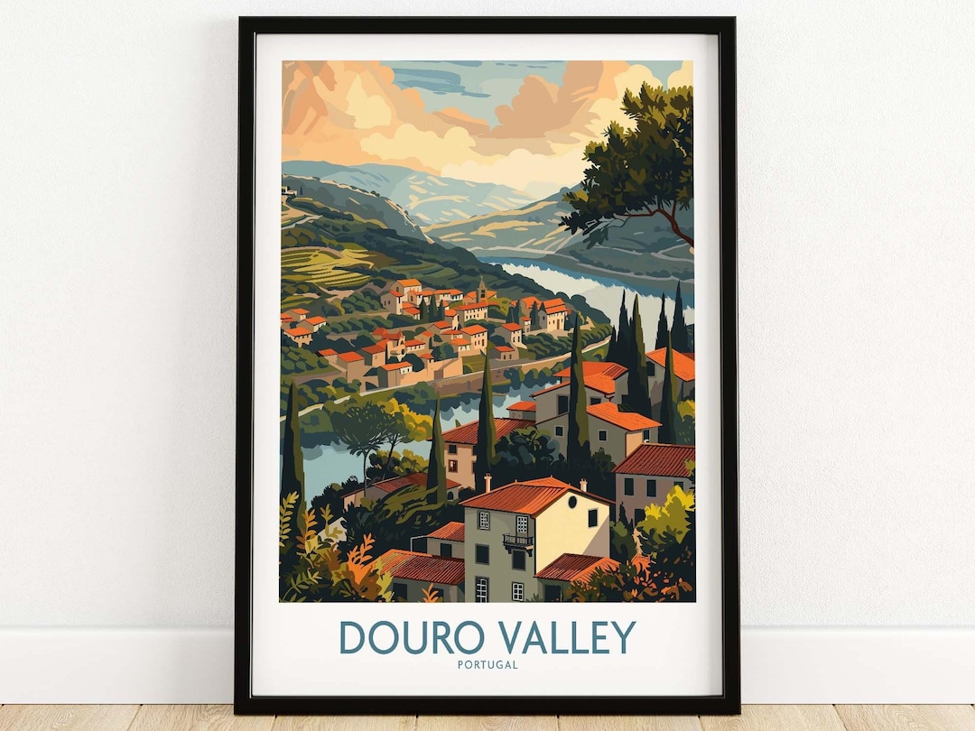 Douro Valley Wall Decor Travel Poster | Birthday Present | Wedding ...