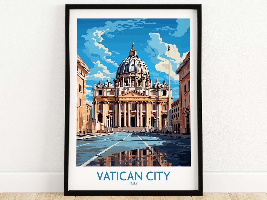 Vatican City St Peters Poster Print - Historical Landmark Art Perfect ...