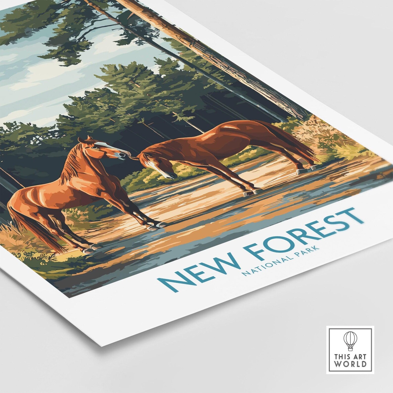 New Forest Poster National Park Wall Art Print Travel Poster Home Decor ...