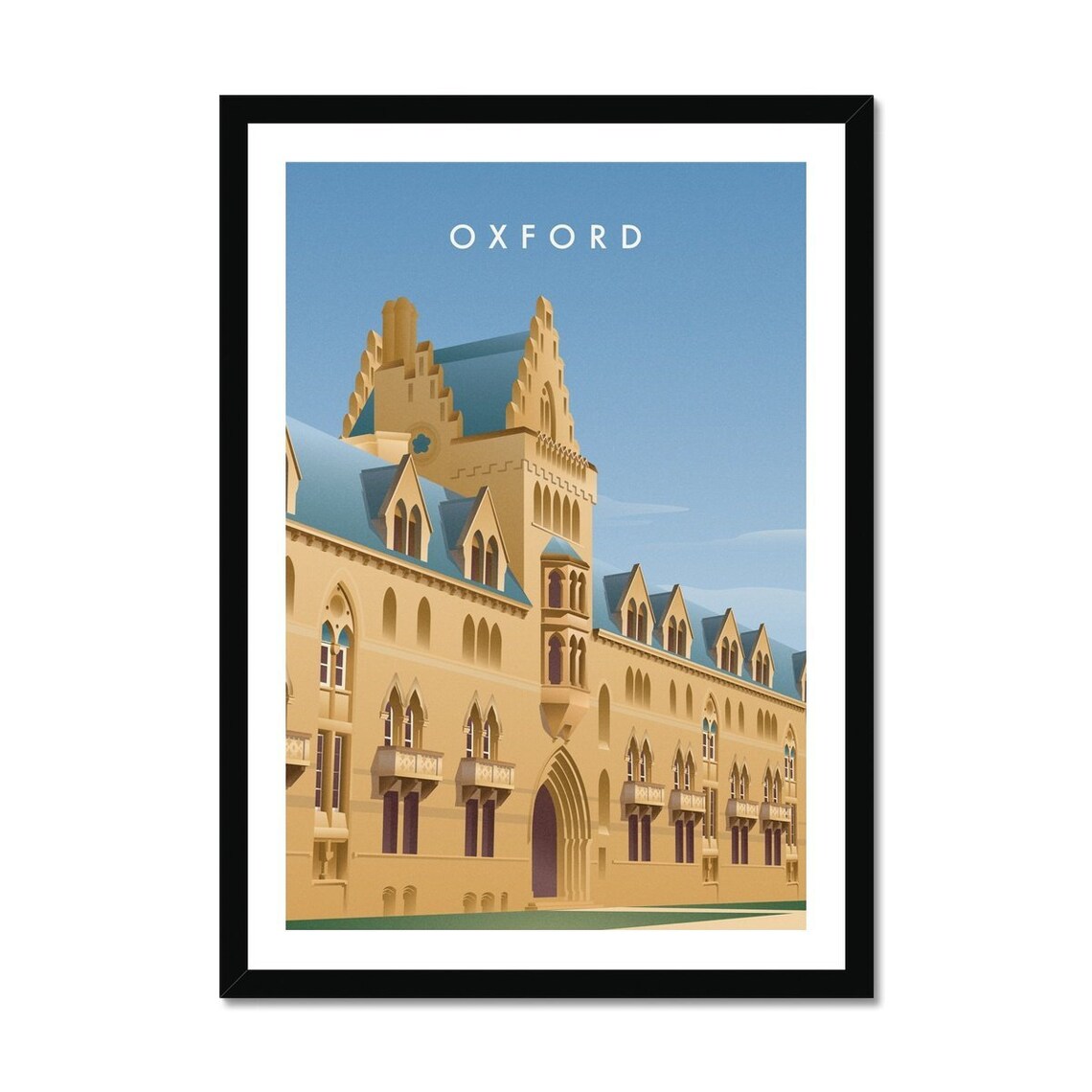 Oxford Print Oxford Travel Poster Wall Art Oxford England | Etsy