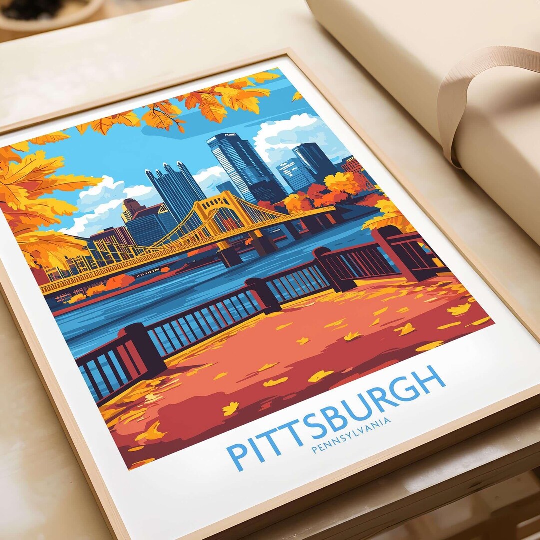 Pittsburgh Poster Pennsylvania Pittsburgh Travel Print Pittsburgh ...
