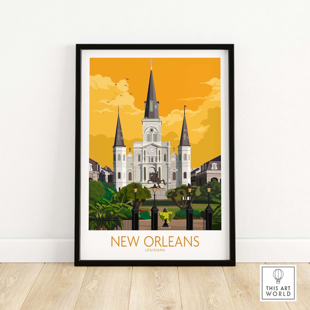 New Orleans Poster Louisiana | Wall Art Print Gift - Etsy