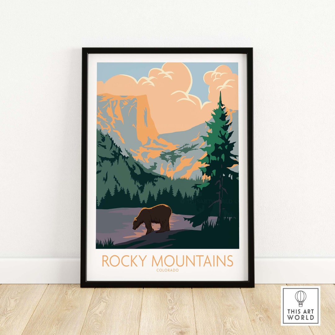 Rocky Mountains Colorado Poster Print Wall Art National Park Poster ...