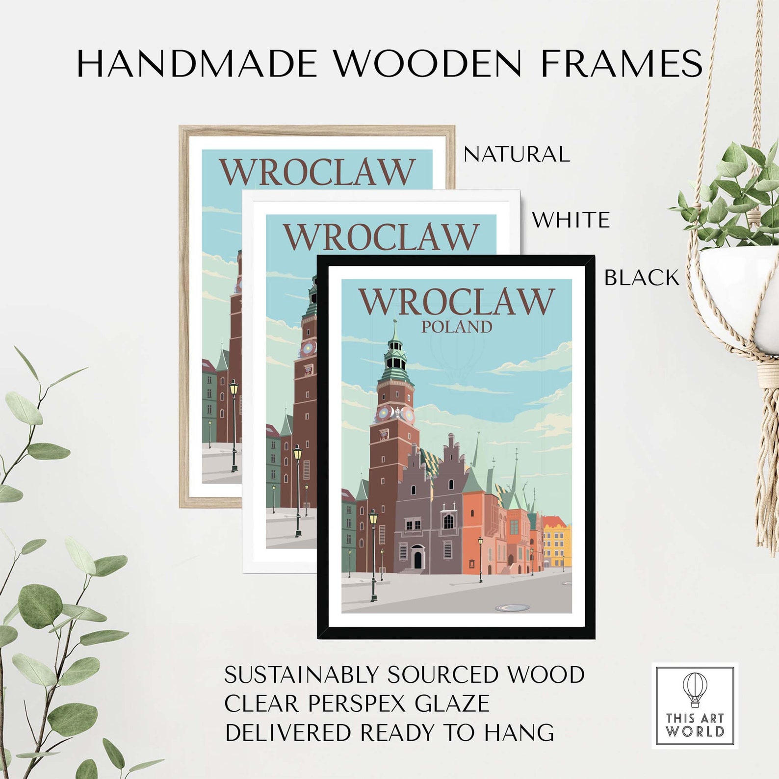 Wroclaw Poster Poland Print | Polish Wall Art Home Decor | Vintage ...