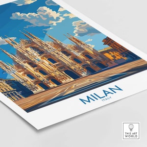 Milan Print Italy Milan Wall Art Print Italy Travel Poster Italy Home ...