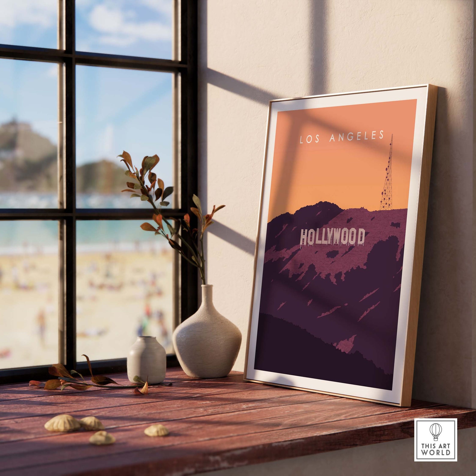 Hollywood Sign Poster Print of Hollywood Los Angeles - Etsy