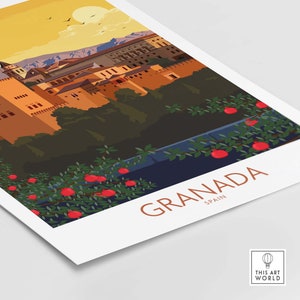 Granada Poster Print | Spain Travel Poster | Home Decor | Framed ...