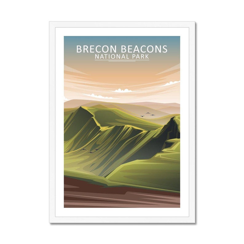 Brecon Beacons Poster National Park Print UK Travel Poster | Etsy