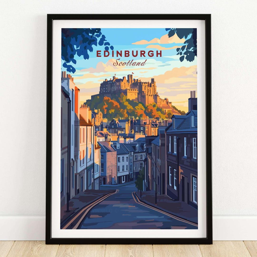 Edinburgh Wall Art Edinburgh Travel Print Wall Art Edinburgh Wall ...