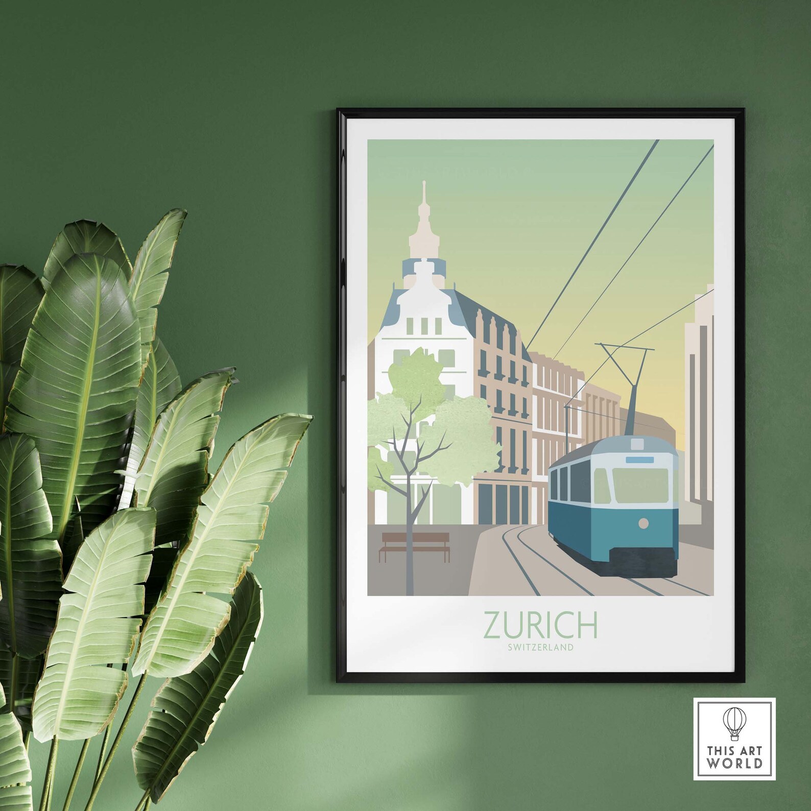 Zurich Print | Zurich Wall Art | Swiss Travel Poster | Zurich ...