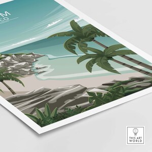 Tulum Beach Wall Art Mexico | Mexican Travel Poster | Beach Print ...