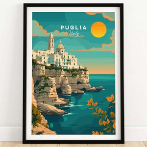 Puglia Travel Print Puglia Wall Art Print Italy Travel Poster Italy ...