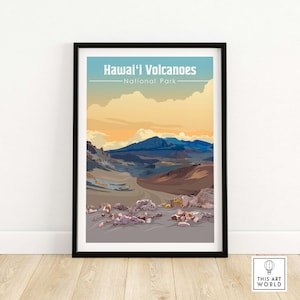 Hawai'i Volcanoes Poster National Park Print - Etsy