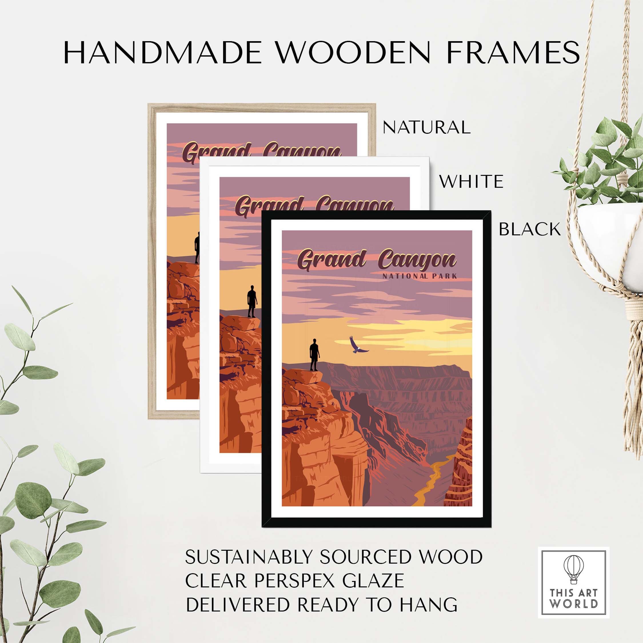 Grand Canyon National Park Print | Travel Poster - Etsy