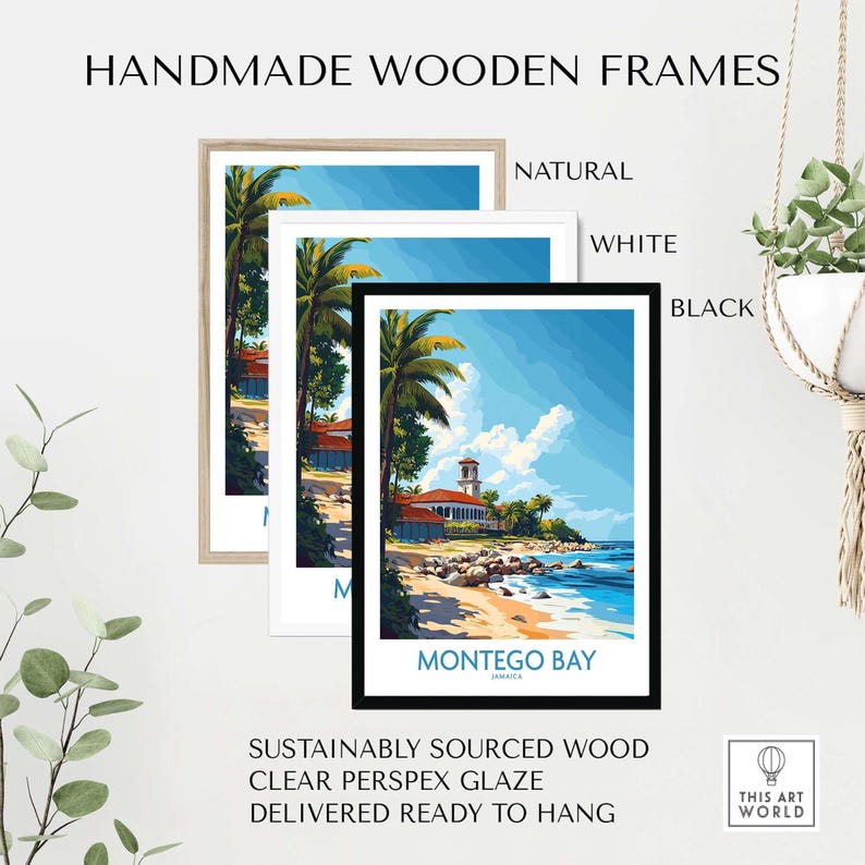 Montego Bay Travel Poster Montego Bay Art Print Travel Print | Home ...