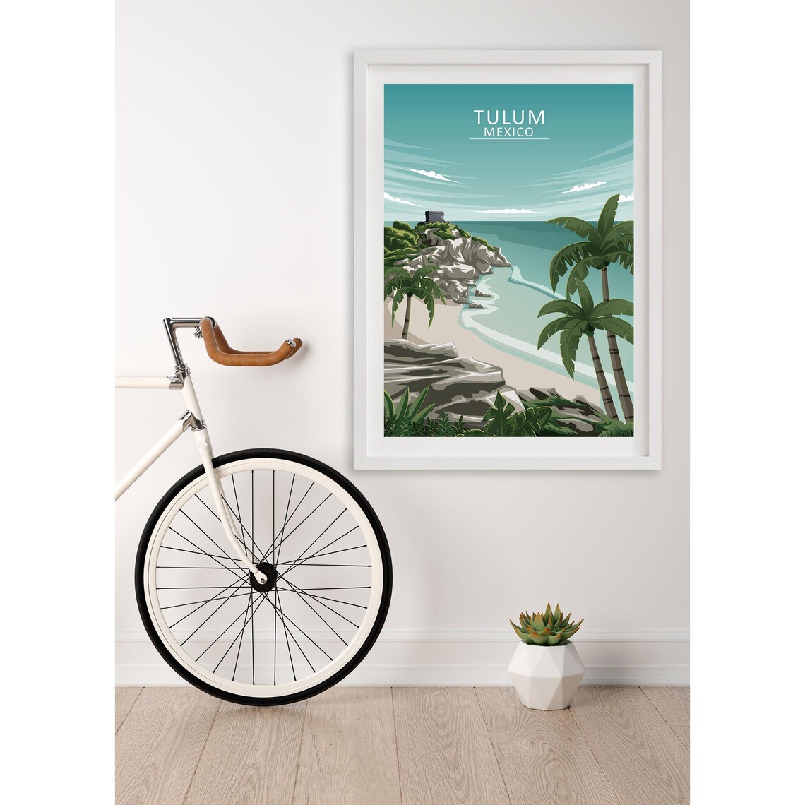 Tulum Beach Wall Art Mexico Mexican Travel Poster Beach | Etsy