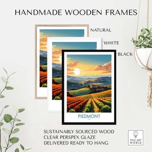 Piedmont Poster Italy Wall Art Print Travel Print | Home Décor Poster ...