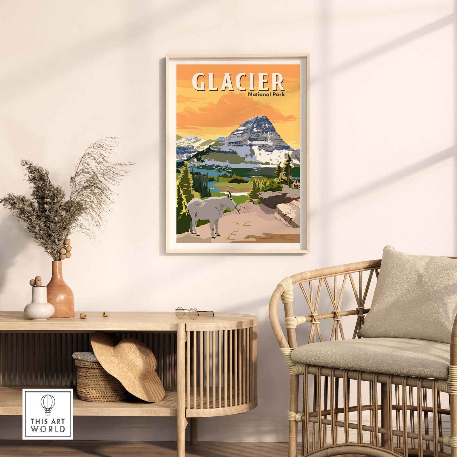 Glacier National Park Poster Print Art Glacier National Park - Etsy