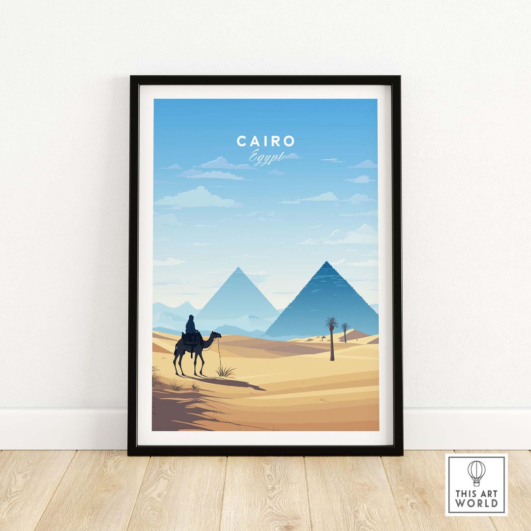 Cairo Poster Pyramids Travel Poster Birthday Present - Etsy