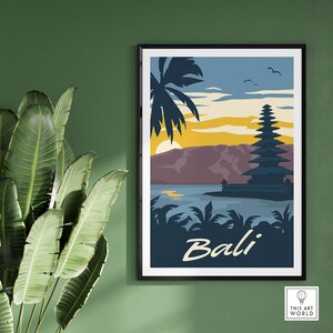 Bali Print | Bali Poster | Bali Wall Art | Retro Vintage Travel Poster ...