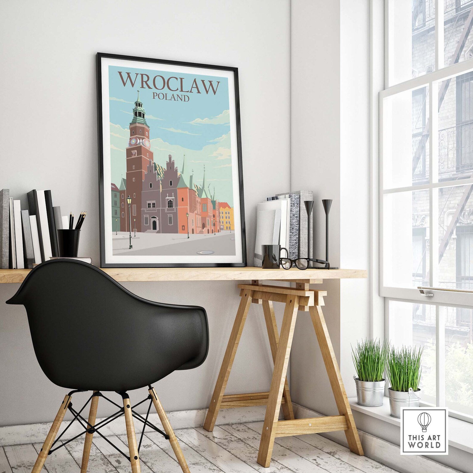 Wroclaw Poster Poland Print | Polish Wall Art Home Decor | Vintage ...