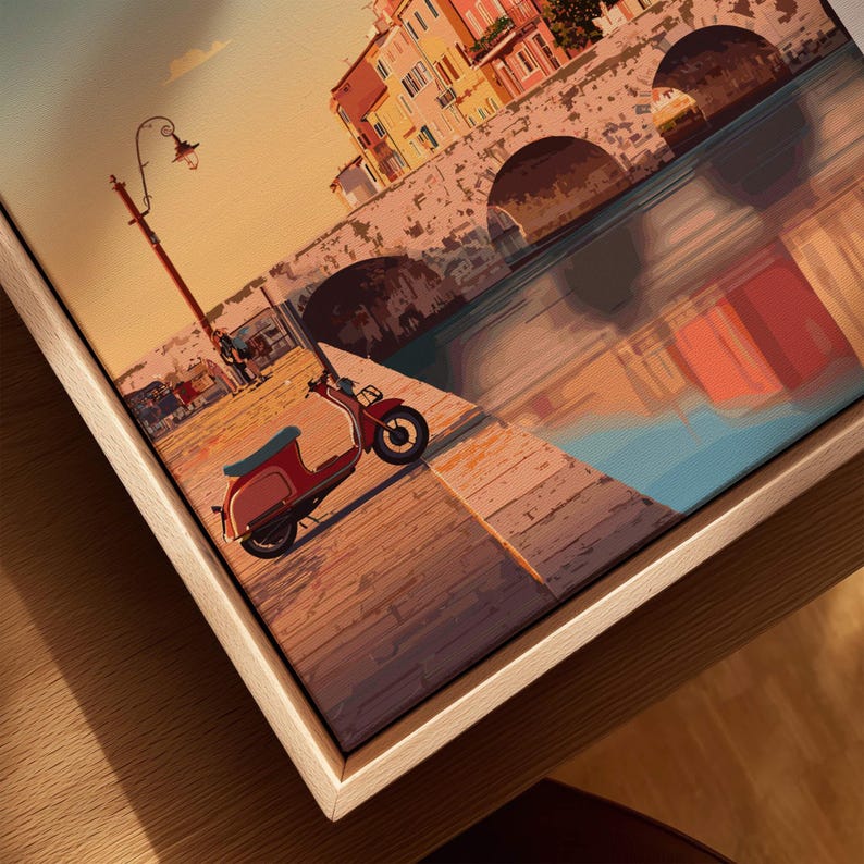 Rimini Italy Wall Art Print: Tiberius Bridge Sunset Scene - Etsy UK