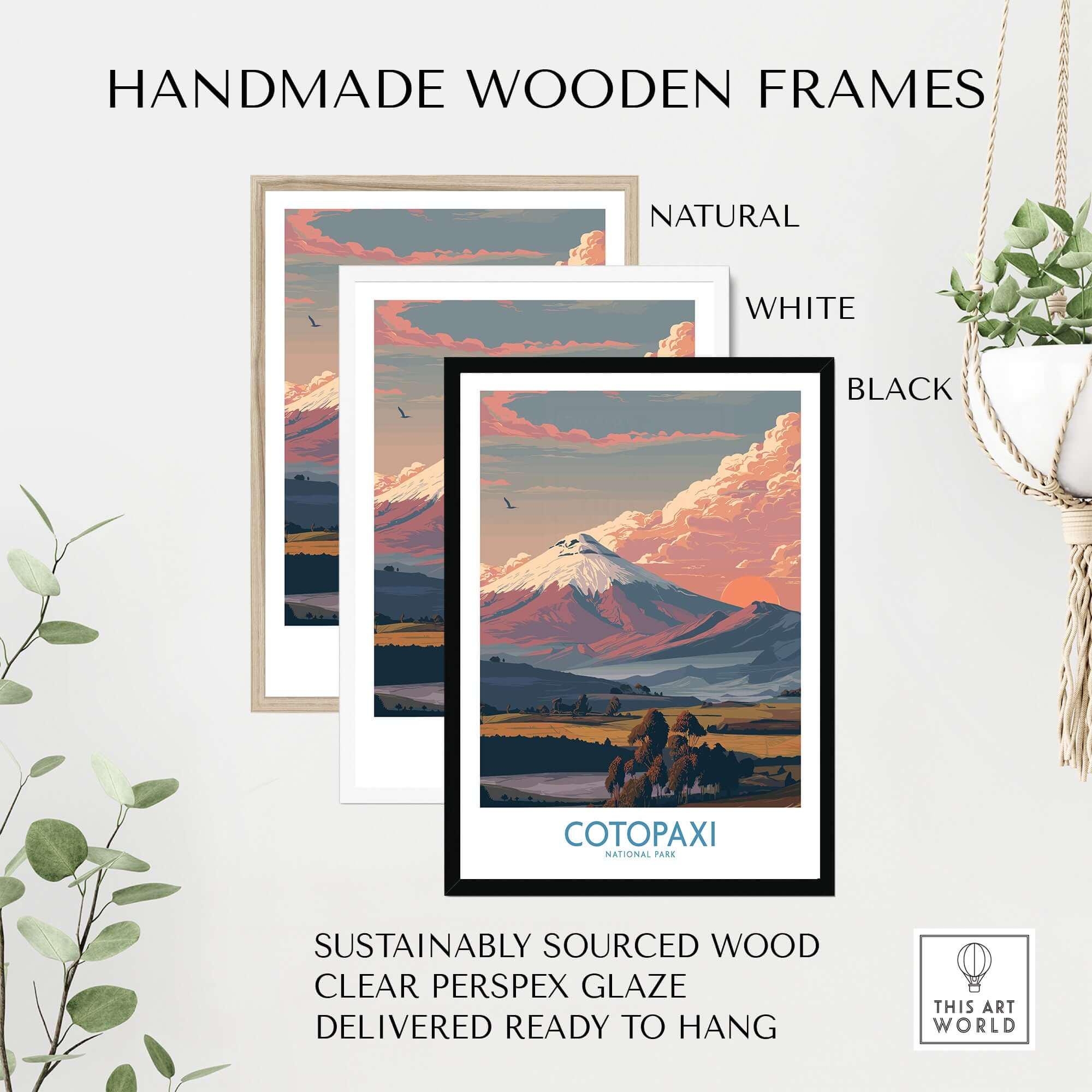 Ecuador Sunset Landscape Poster Cotopaxi Volcano National Park Travel ...