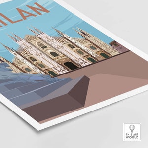 Milan Print | Vintage Travel Poster | Milano Wall Art | Milano Poster ...