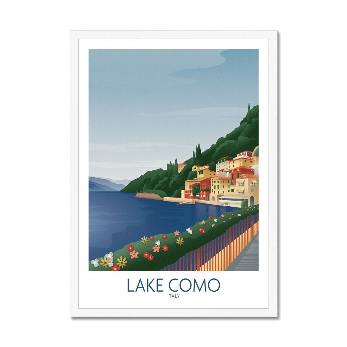 Lake Como Wall Art Print Lake Como Poster Italy Travel | Etsy