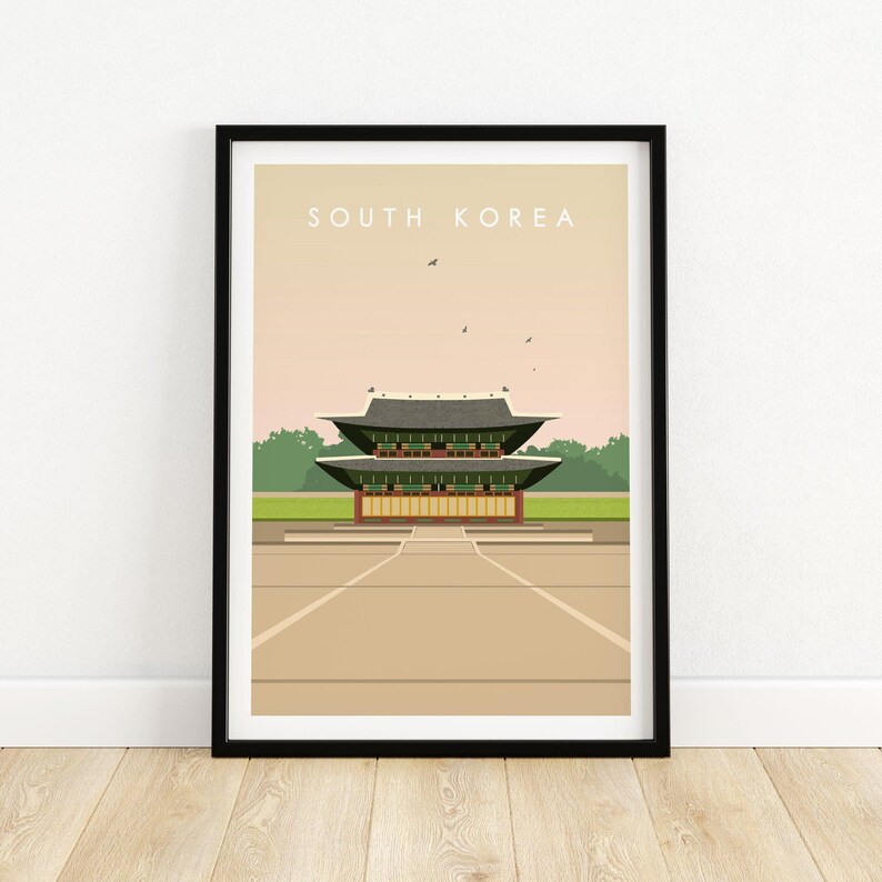 South Korea Poster Print Korean Wall Art Asia Travel | Etsy