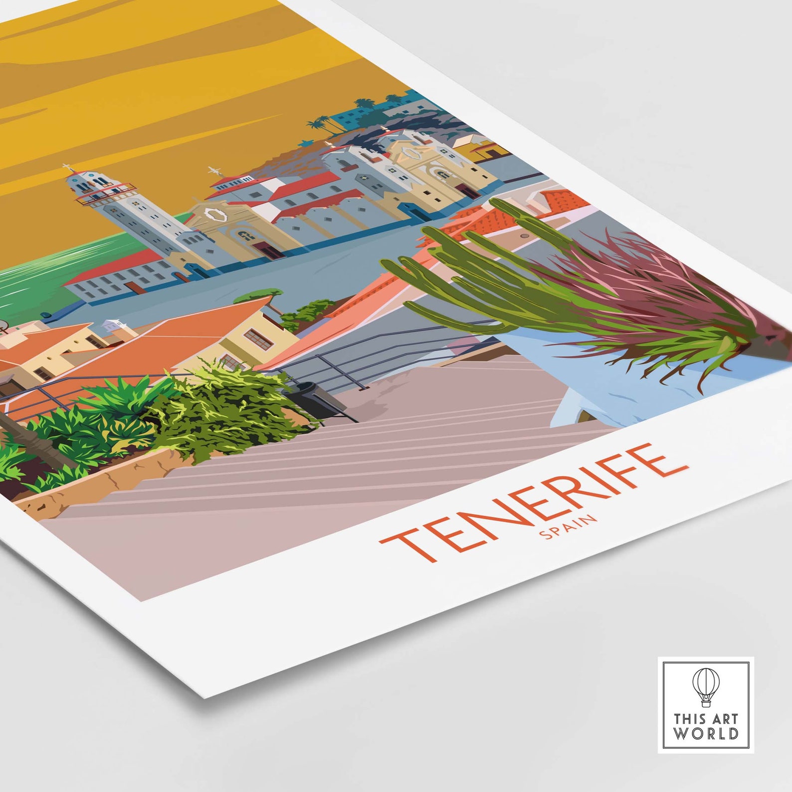 Tenerife Poster | Spain Print | Spanish Wall Art | Spain Travel Poster ...